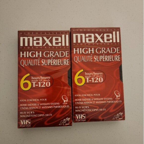 Maxell | Media | Maxell Hgxgold Premium High Grade 6 Hours T2 Blank Vhs ...